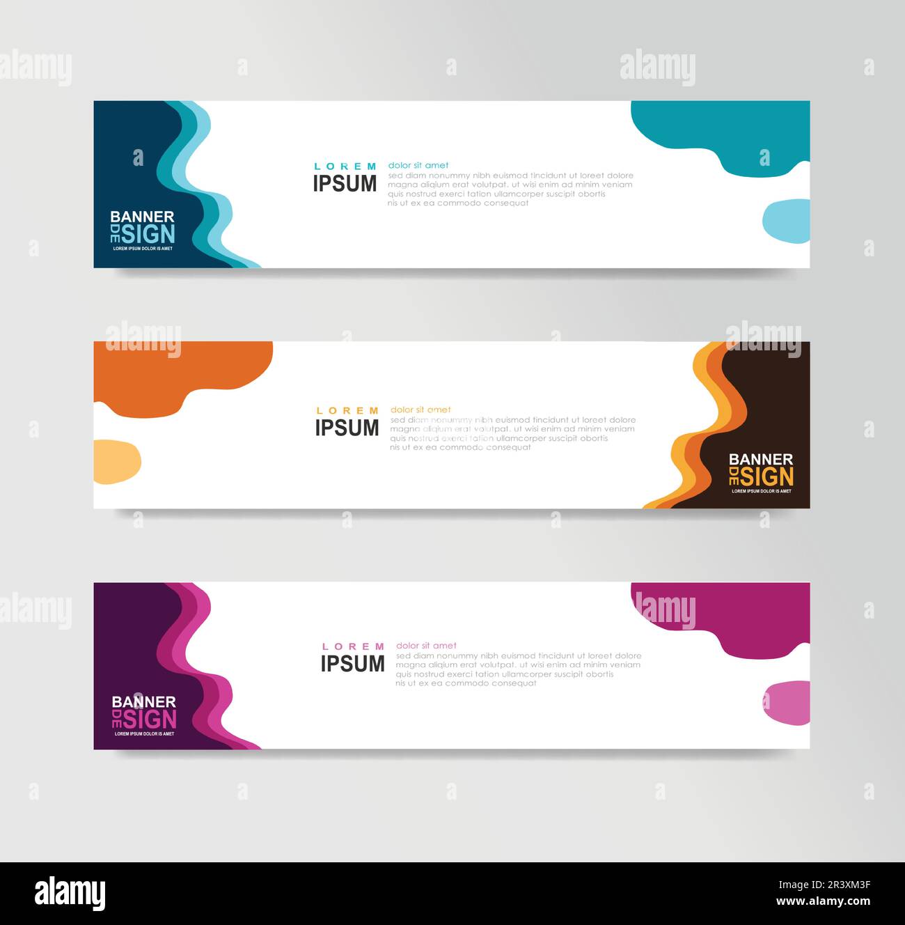 Templates of horizontal web banner website header SEO ads flyer ...