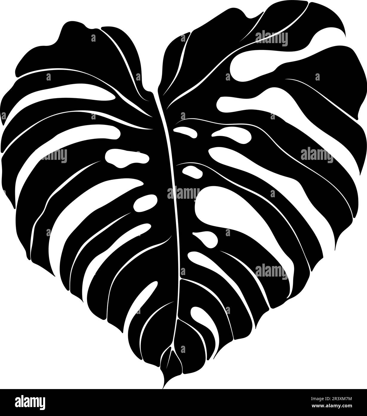 Monstera leaf silhouette Stock Vector Image & Art - Alamy