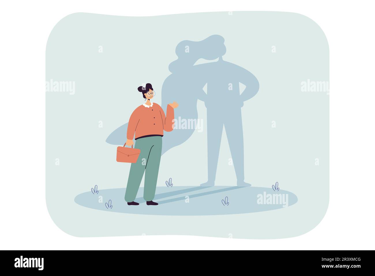 Successful woman superhero shadow hi-res stock photography and images ...