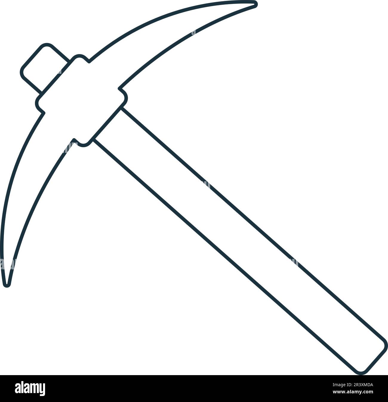 Pickaxe Icon Monochrome Simple Sign From Construction Instruments Collection Pickaxe Icon For