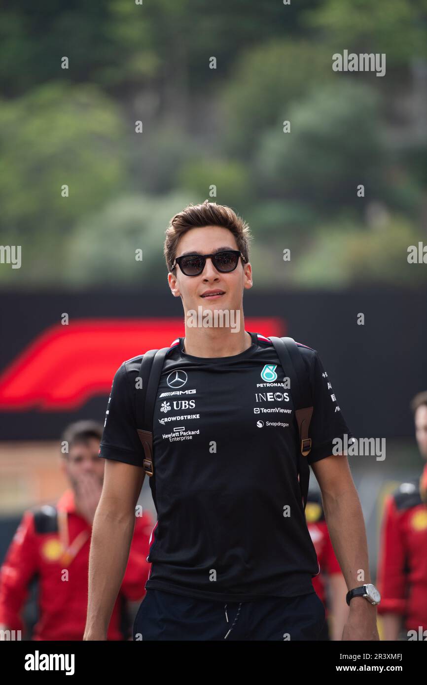 Monaco, Monte Carlo. 25th May, 2023. George Russell (GBR) Mercedes AMG ...