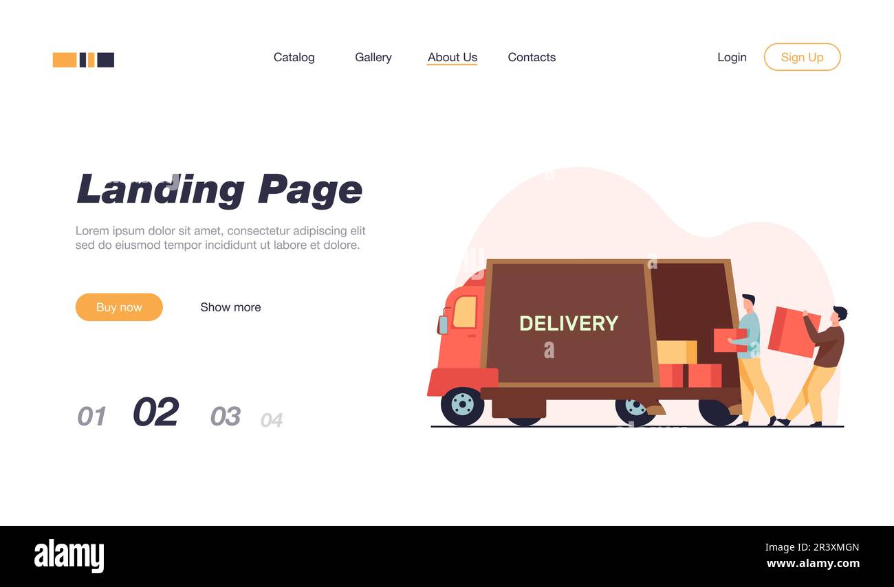 Courier boxes professional worker Stock Vector Images - Alamy