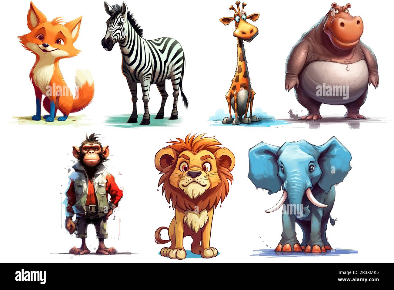 Fox and monkey Stock Vector Images - Alamy