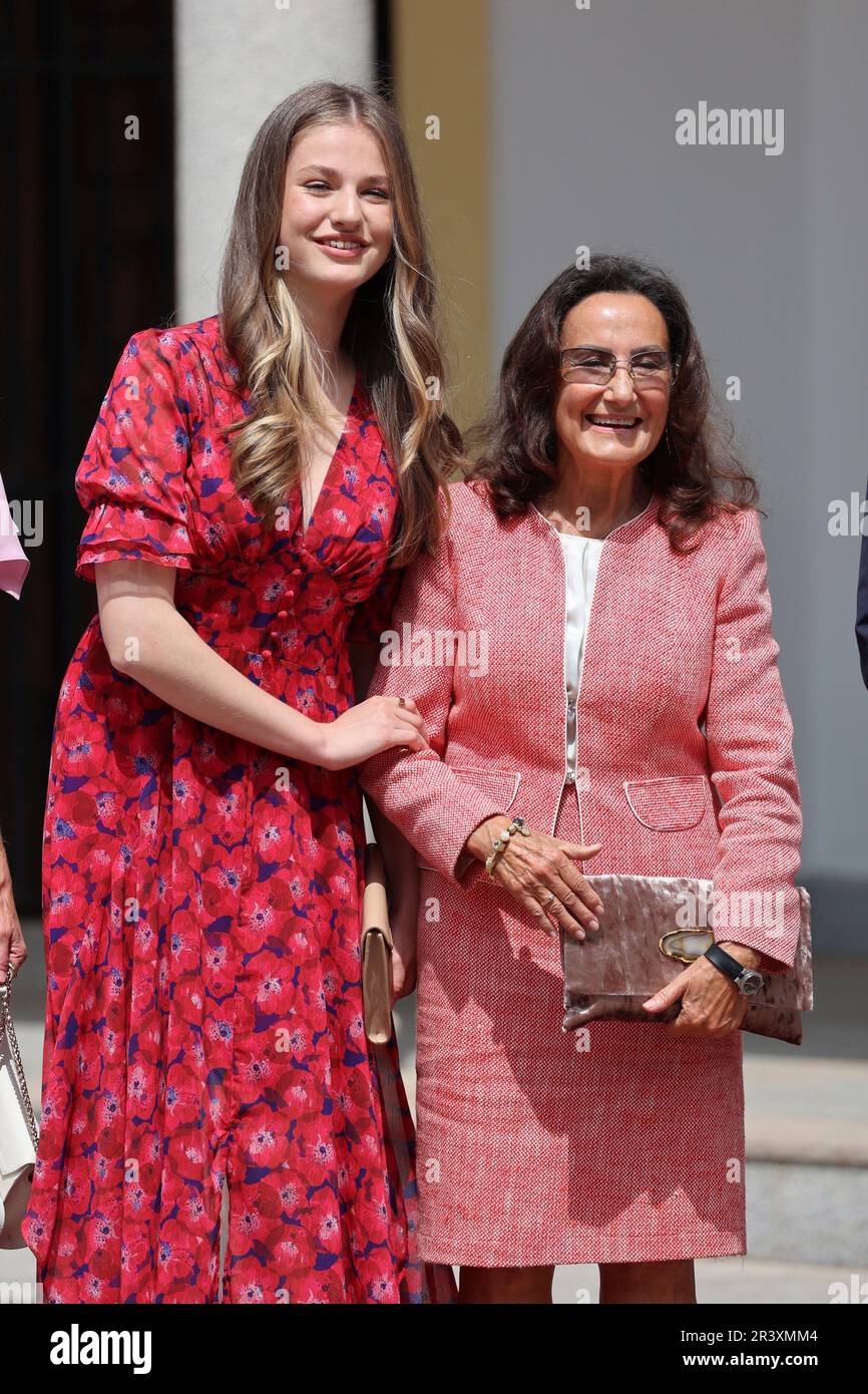 (L-R) Princess Leonor and Paloma Rocasolano pose on their arrival at ...