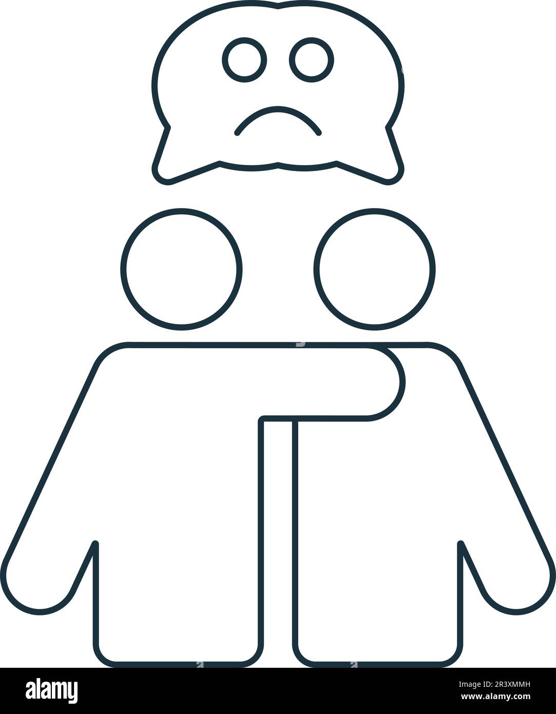 Empathy icon. Monochrome simple sign from core values collection ...