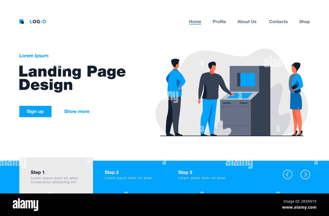 People using ATM Stock Vector Image & Art - Alamy