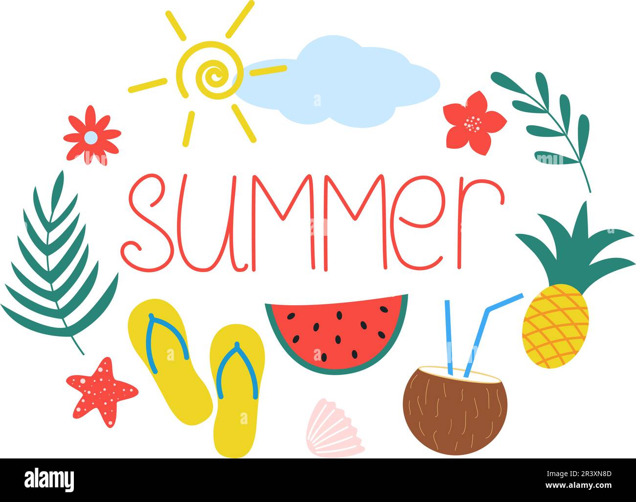 Summer holiday word cloud Stock Vector Images - Alamy