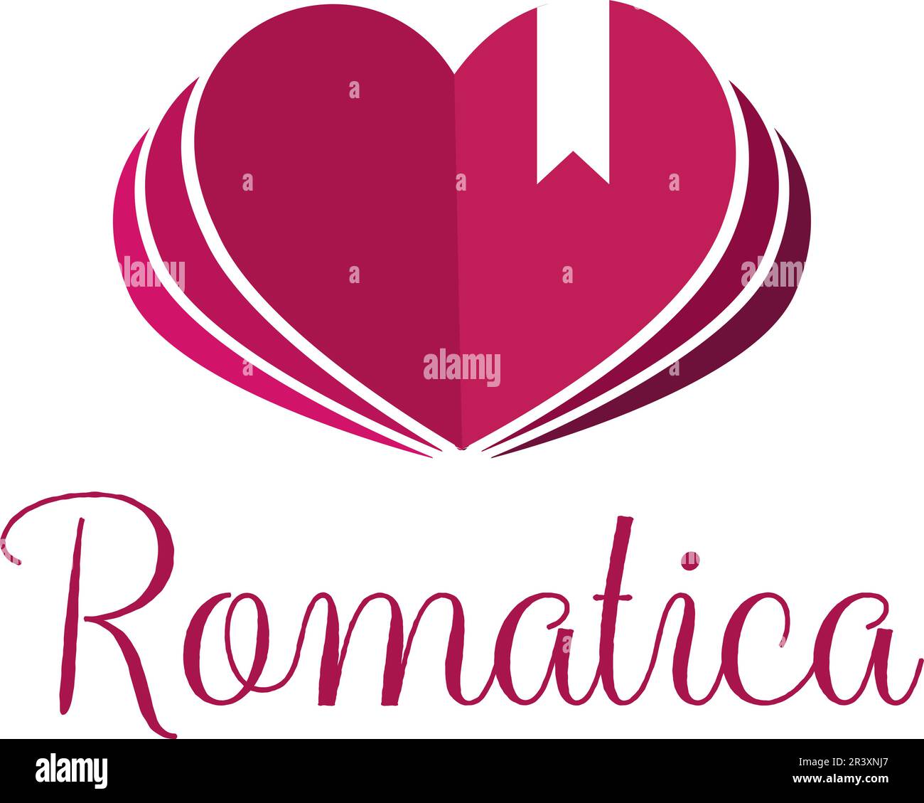 Book Heart symbol logo icon design template elements.Heart love vector ...