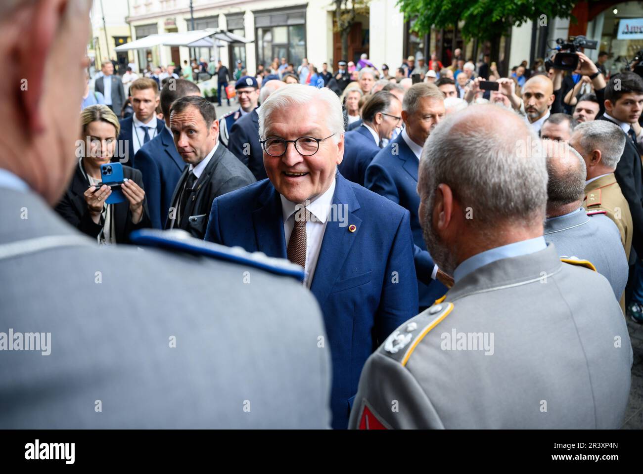 25 May 2023, Romania, Hermannstadt (sibiu): Federal President Frank ...