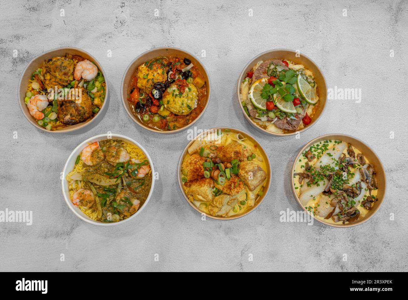 French culinary Still Life. Piece of Assortment of hot fish and meat ...