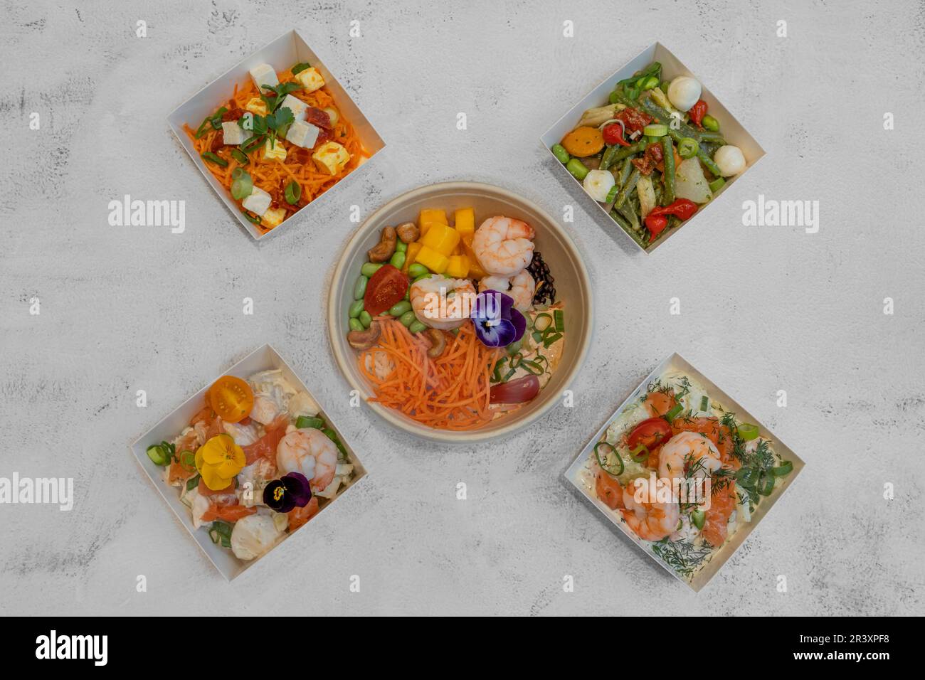 French culinary Still Life. Piece of Assortment of cold starters Stock ...