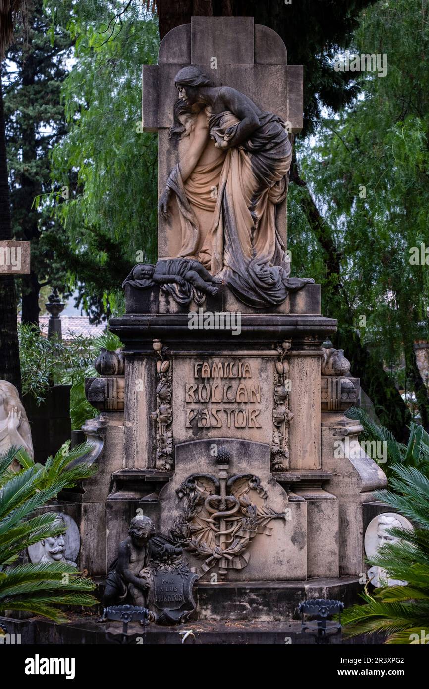 Sculptural set of the memorial tomb owned by the Rullan Pastor family ...