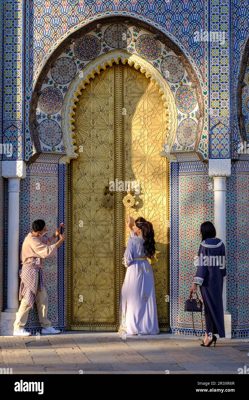 royal palace facade, Fes el-Jdid, Fez, morocco, africa Stock Photo - Alamy