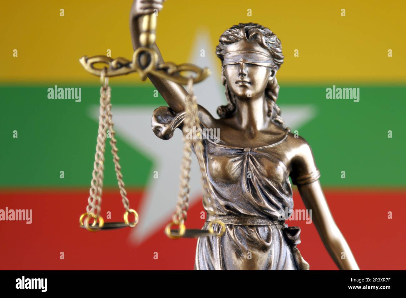 Close up myanmar flag hi-res stock photography and images - Alamy