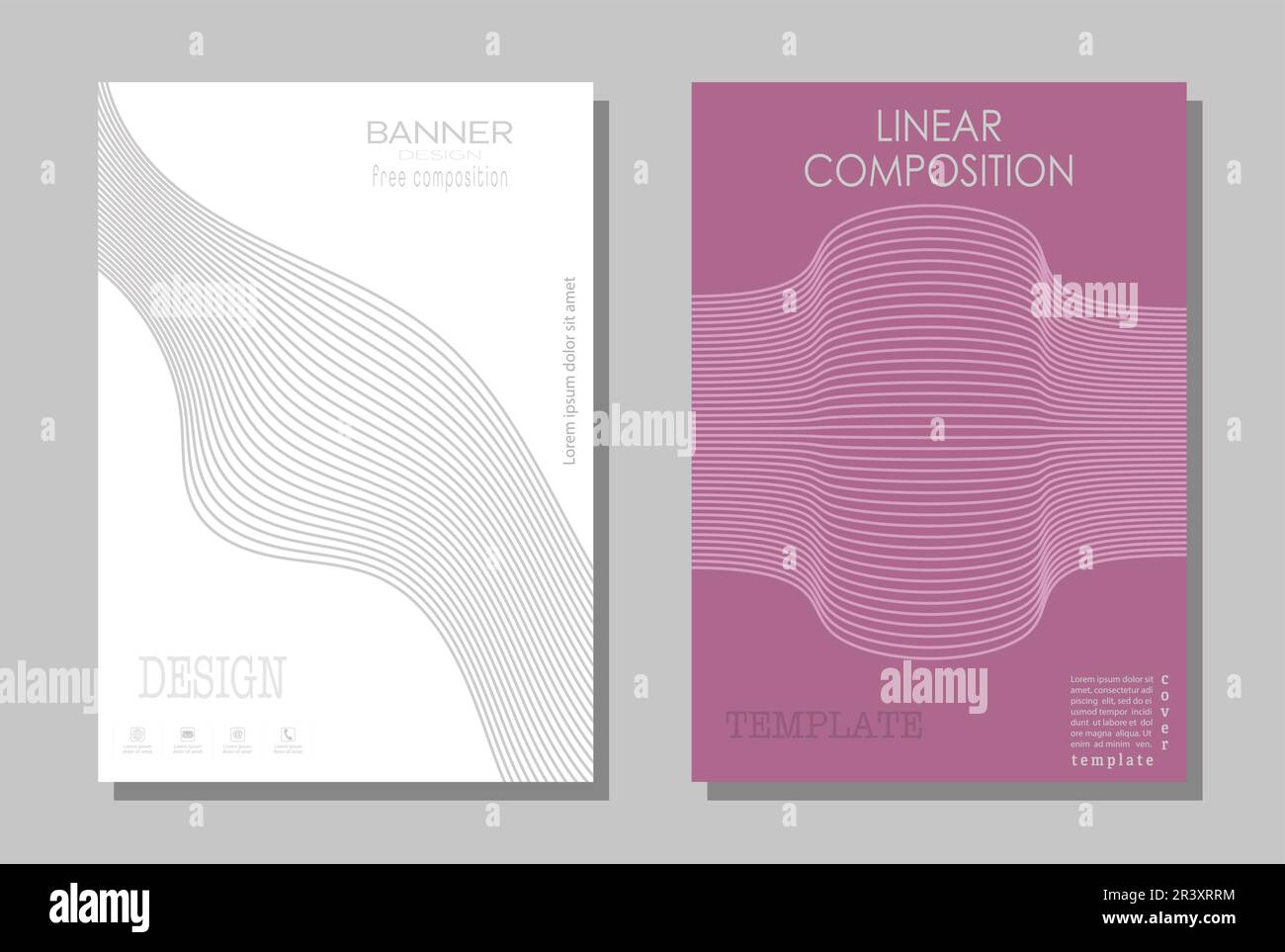 Linear composition. A set of templates for the design of banners ...