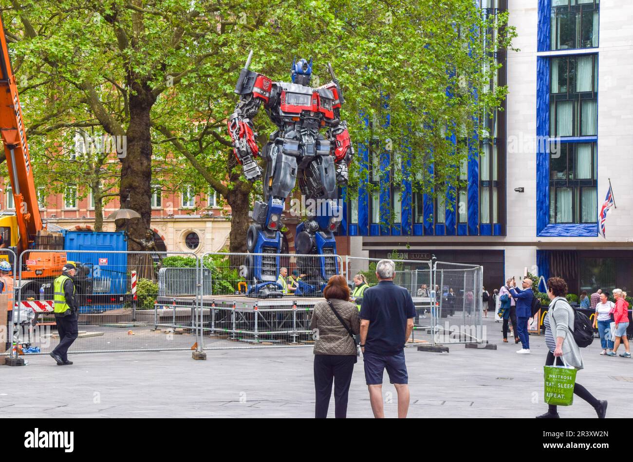 London, England, UK. 25th May, 2023. Huge Transformers have been ...