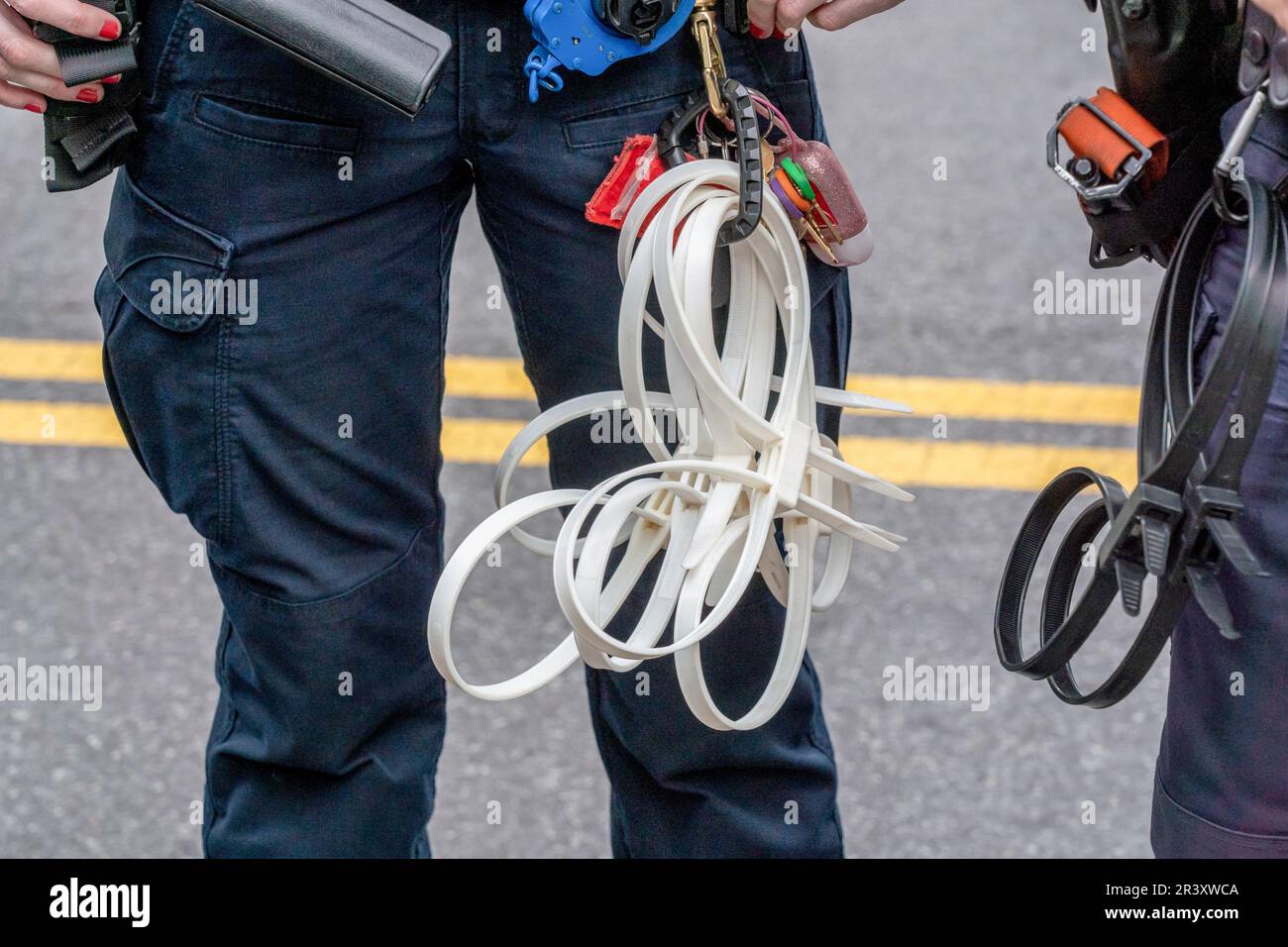 New York, United States. 24th May, 2023. A NYPD police officer's ...