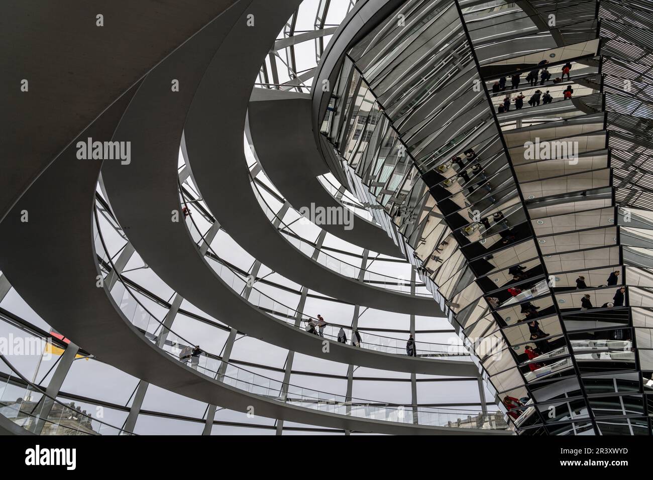 reichstag dome, designed by architect Norman Foster, Berlin, Federal ...