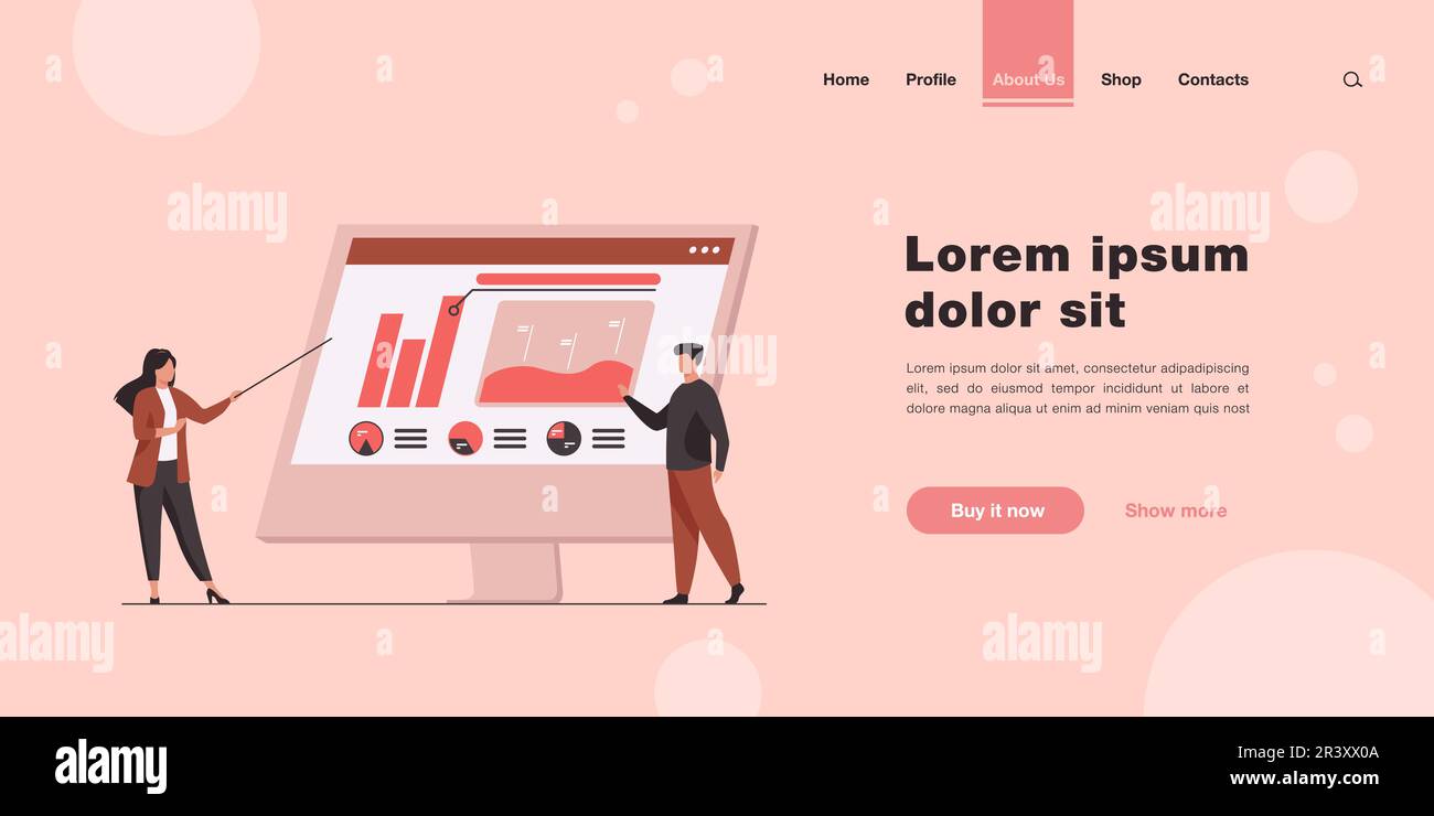 Professionals analyzing charts on computer monitor Stock Vector Image & Art - Alamy