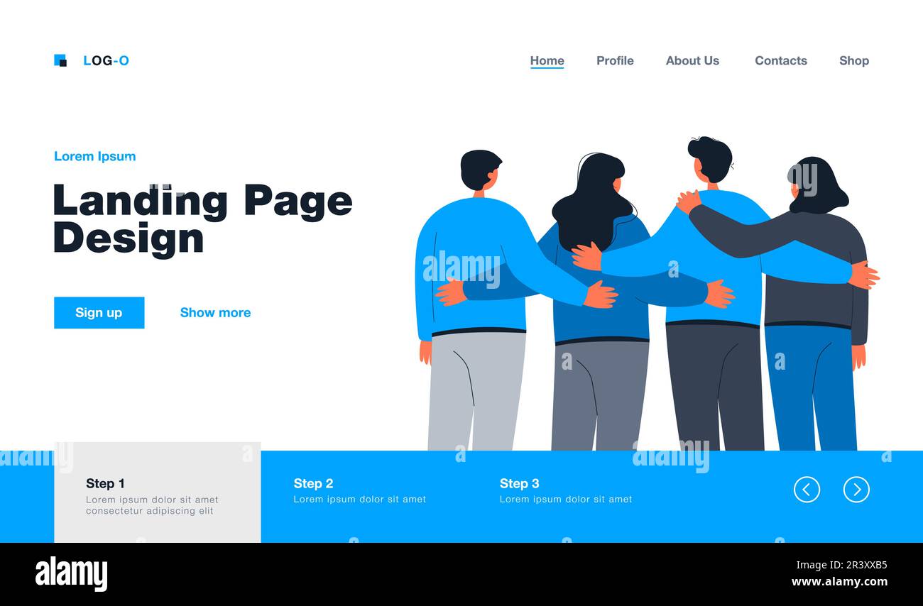 Group standing rear view Stock Vector Images - Alamy