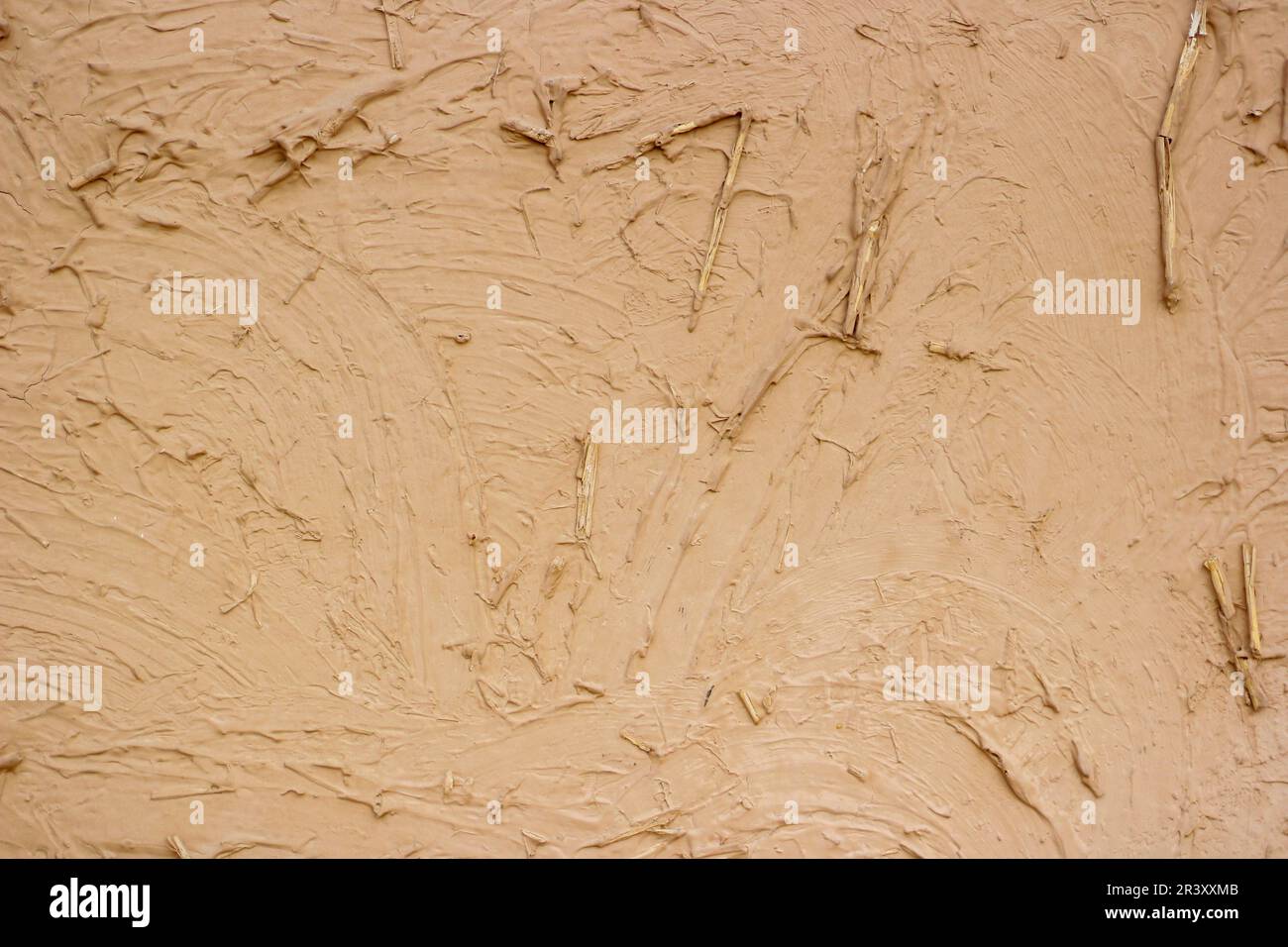 Wall for background or texture of mud and straw bricks (adobe) baked in ...