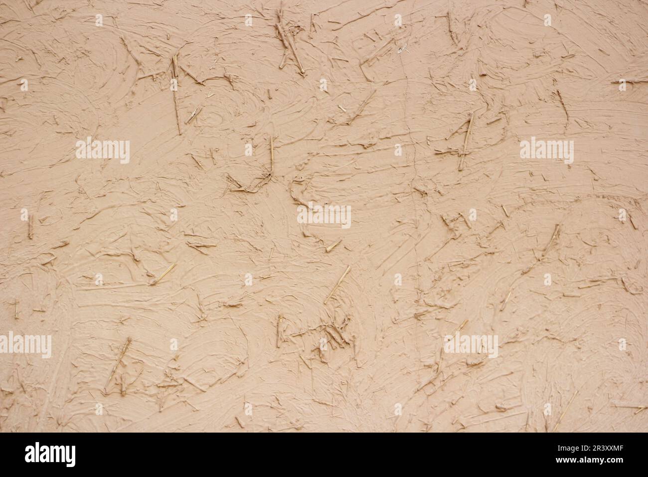 Wall for background or texture of mud and straw bricks (adobe) baked in ...