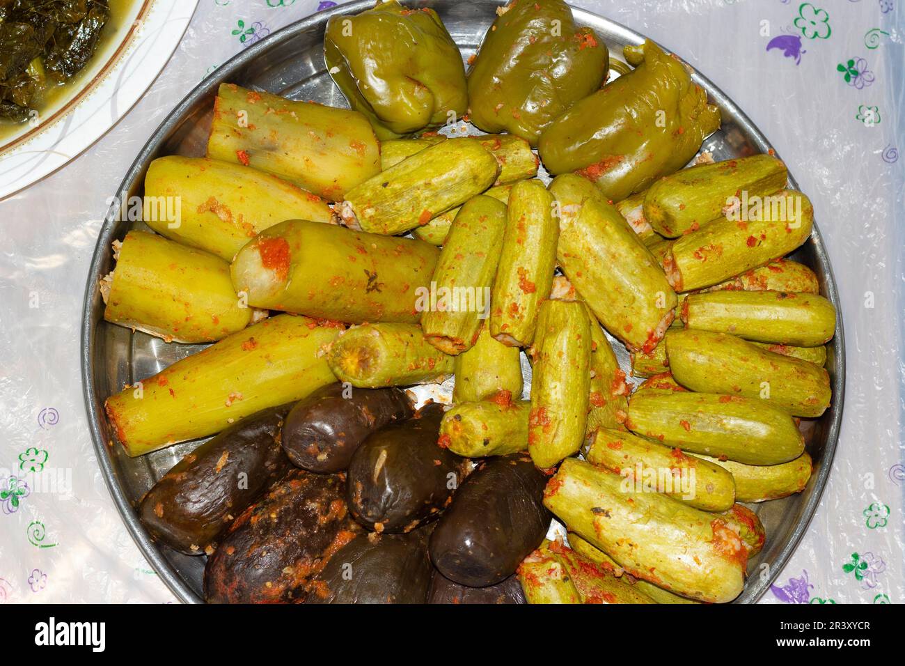 Arabic cuisine, Arabic traditional dish {Mahshy) or (Dolma). Stuffed ...