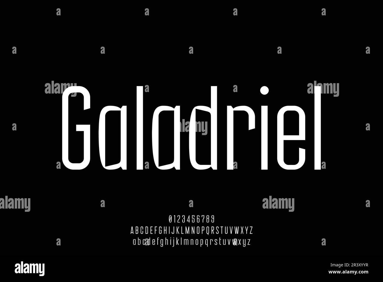 Modern minimalist sans serif display font vector illustration Stock Vector Image & Art - Alamy