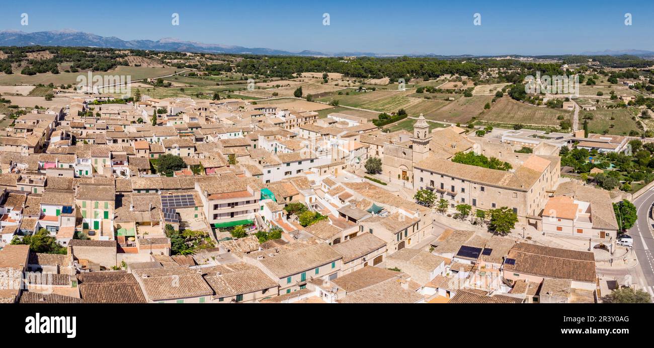 Aerial view typical small town hi-res stock photography and images - Alamy