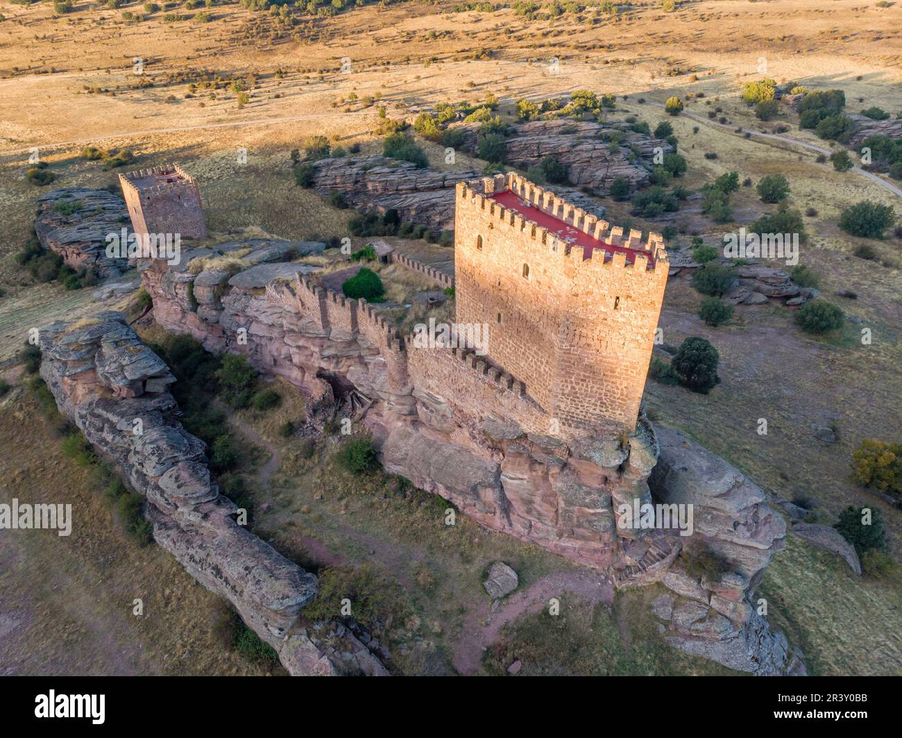 Medieval rock castle from above hi-res stock photography and images - Alamy