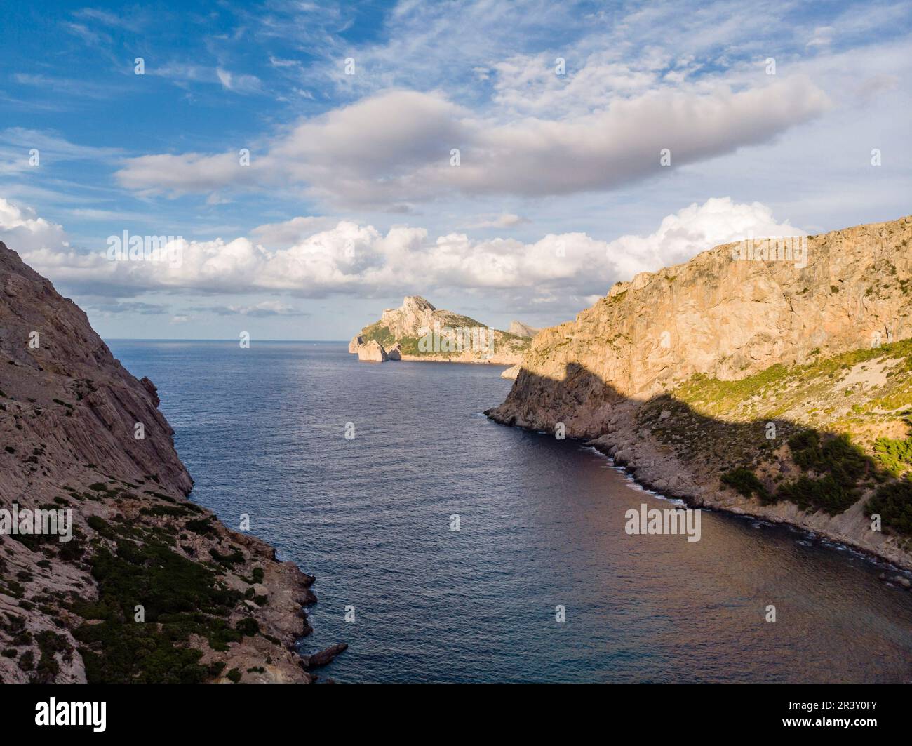 Islet of Es Colomer from Cala Boquer Stock Photo - Alamy