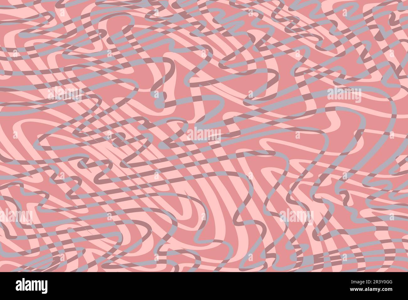 Groovy wavy horizontal banner Abstract retro line art aesthetic 70s ...