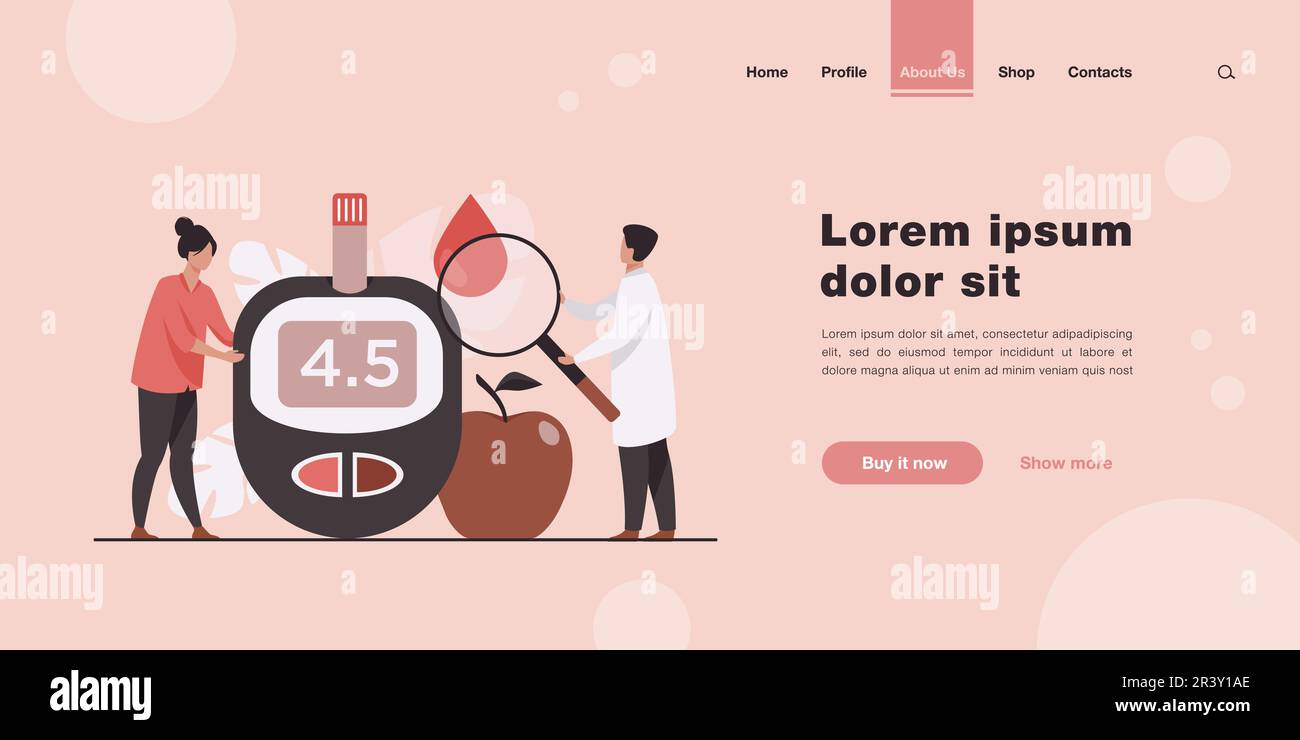 Doctors testing blood for sugar and glucose Stock Vector Image & Art ...