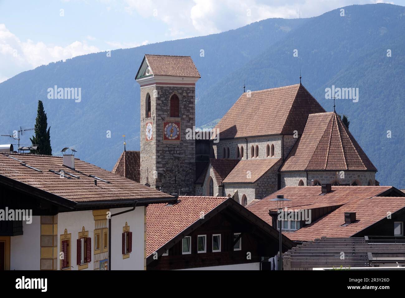 Parish Church of the Assumption in Schenna Stock Photo - Alamy