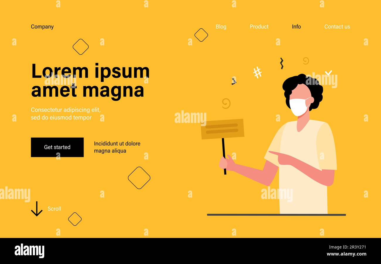 Mask wearing protest Stock Vector Images - Alamy