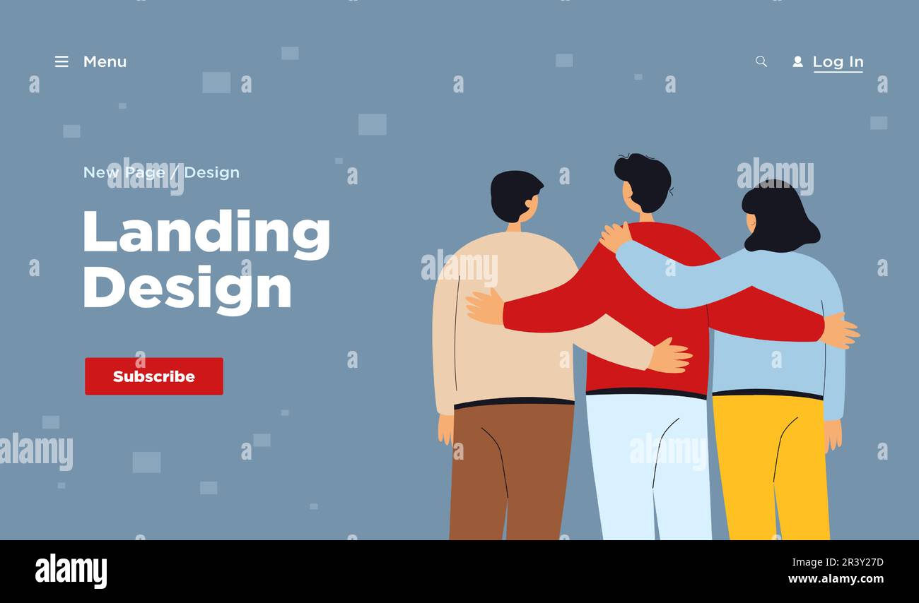 Back view of team members standing together Stock Vector Image & Art ...