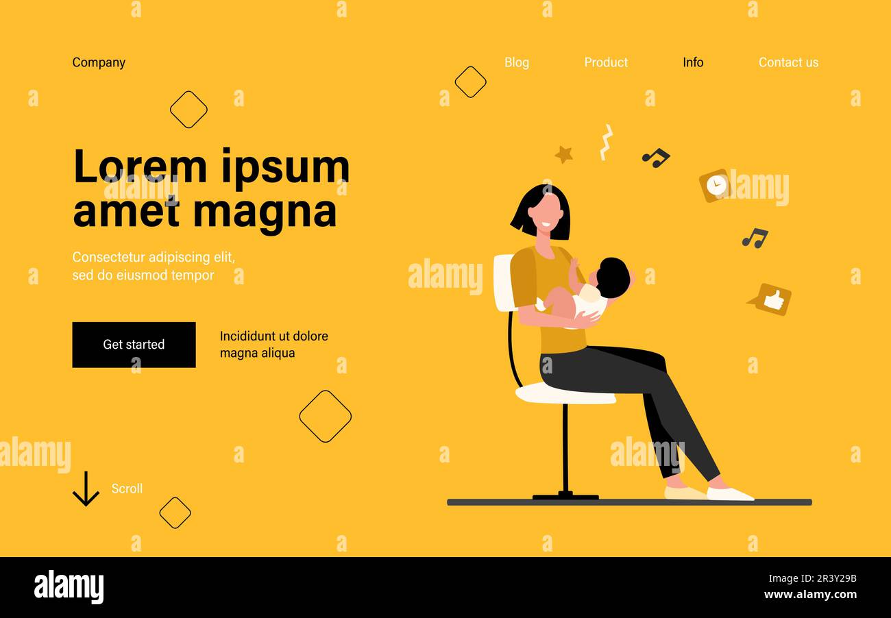 Woman sitting in new home Stock Vector Images - Alamy