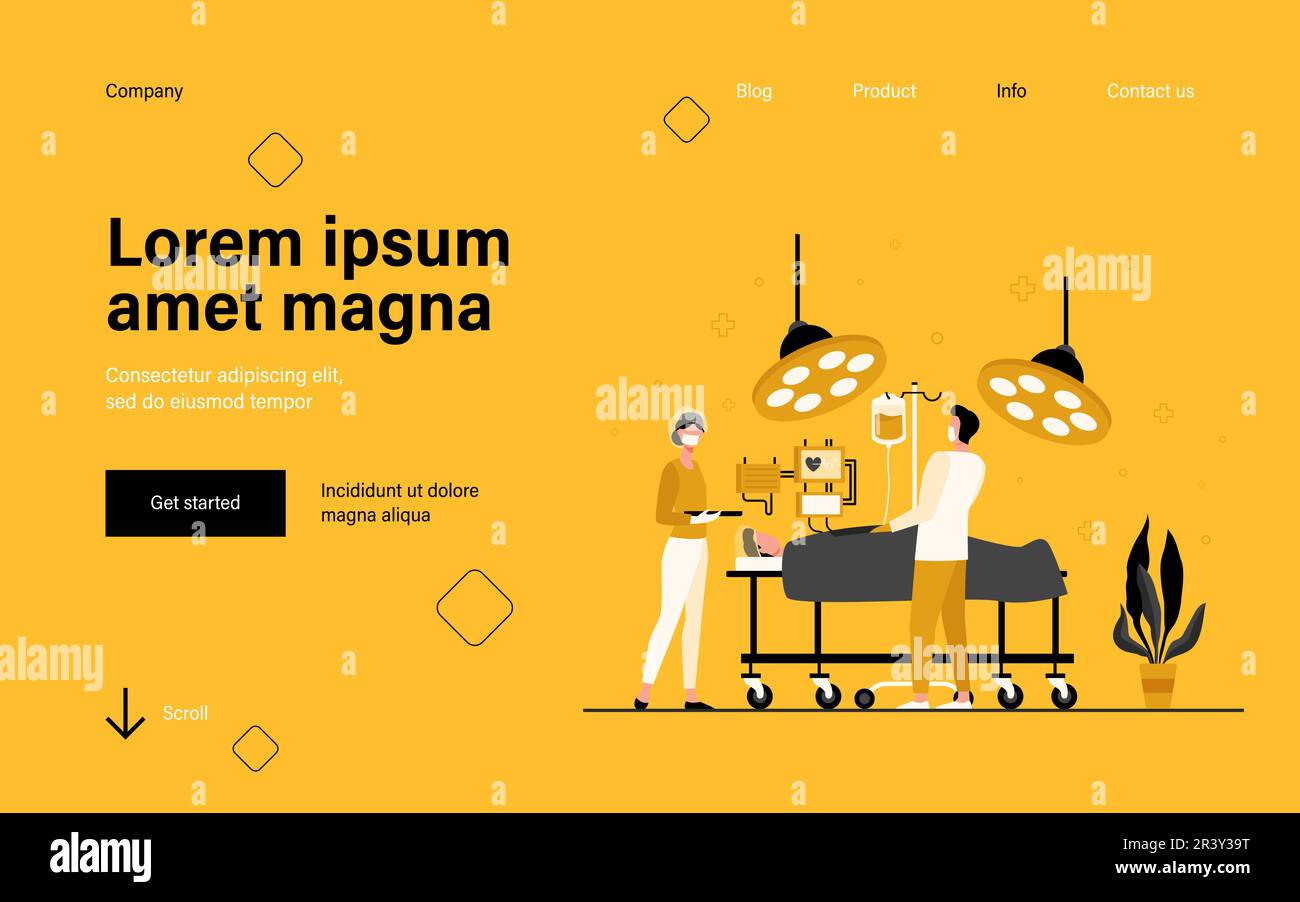 Professional surgeons surrounding patient on operation table Stock ...