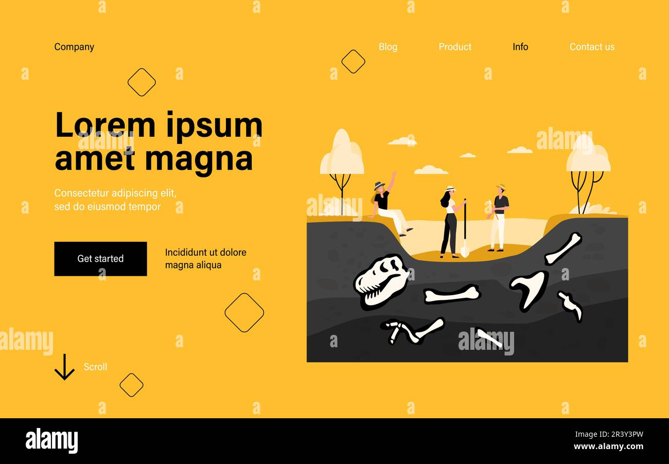 Fossils discovery Stock Vector Images - Alamy