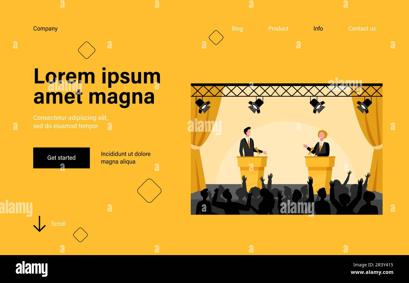 Political talking show Stock Vector Images - Alamy