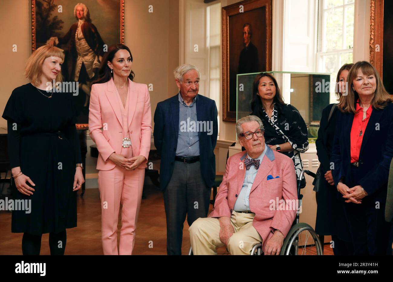 Britain's Kate, the Princess of Wales, listens, during a visit to the ...