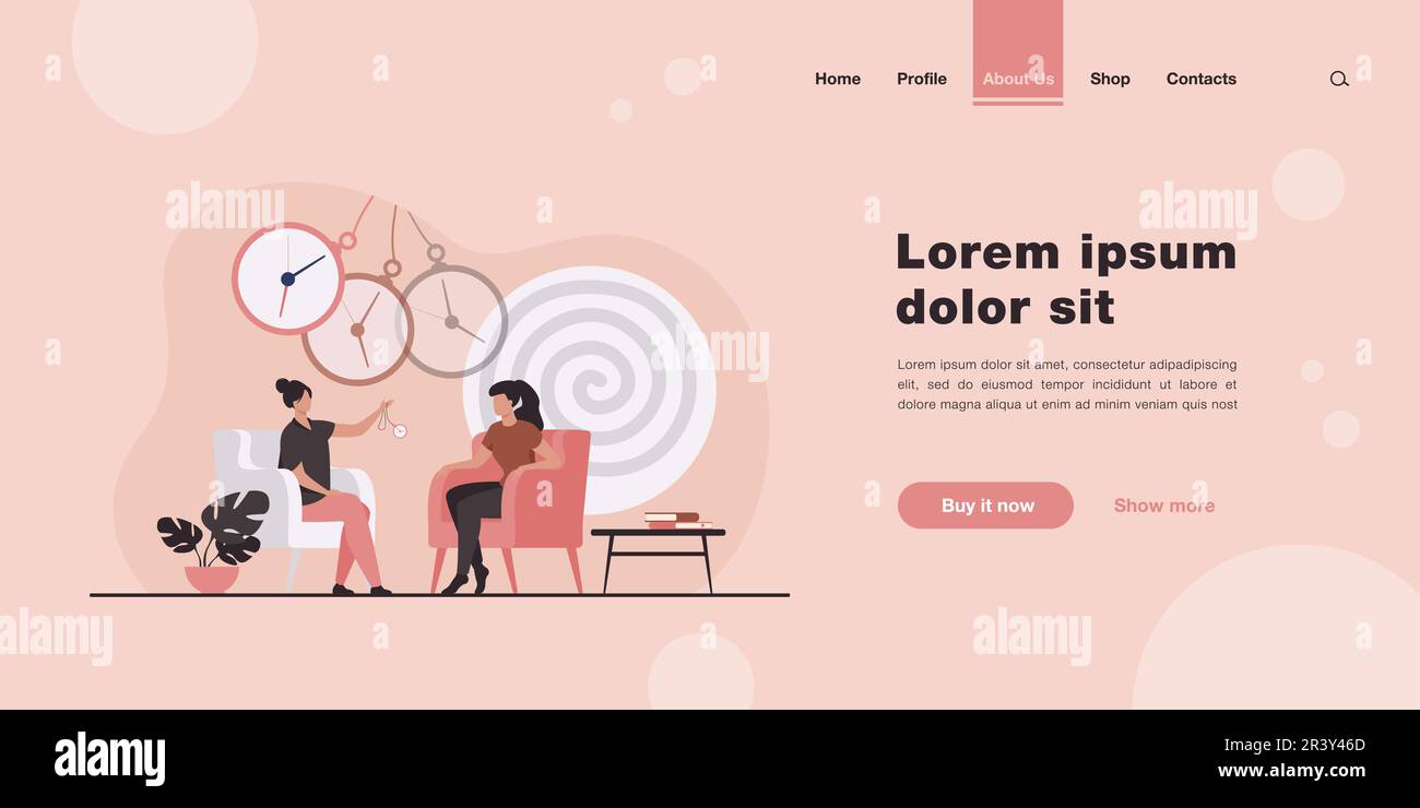 Trance effect on woman during session of hypnosis therapy Stock Vector ...