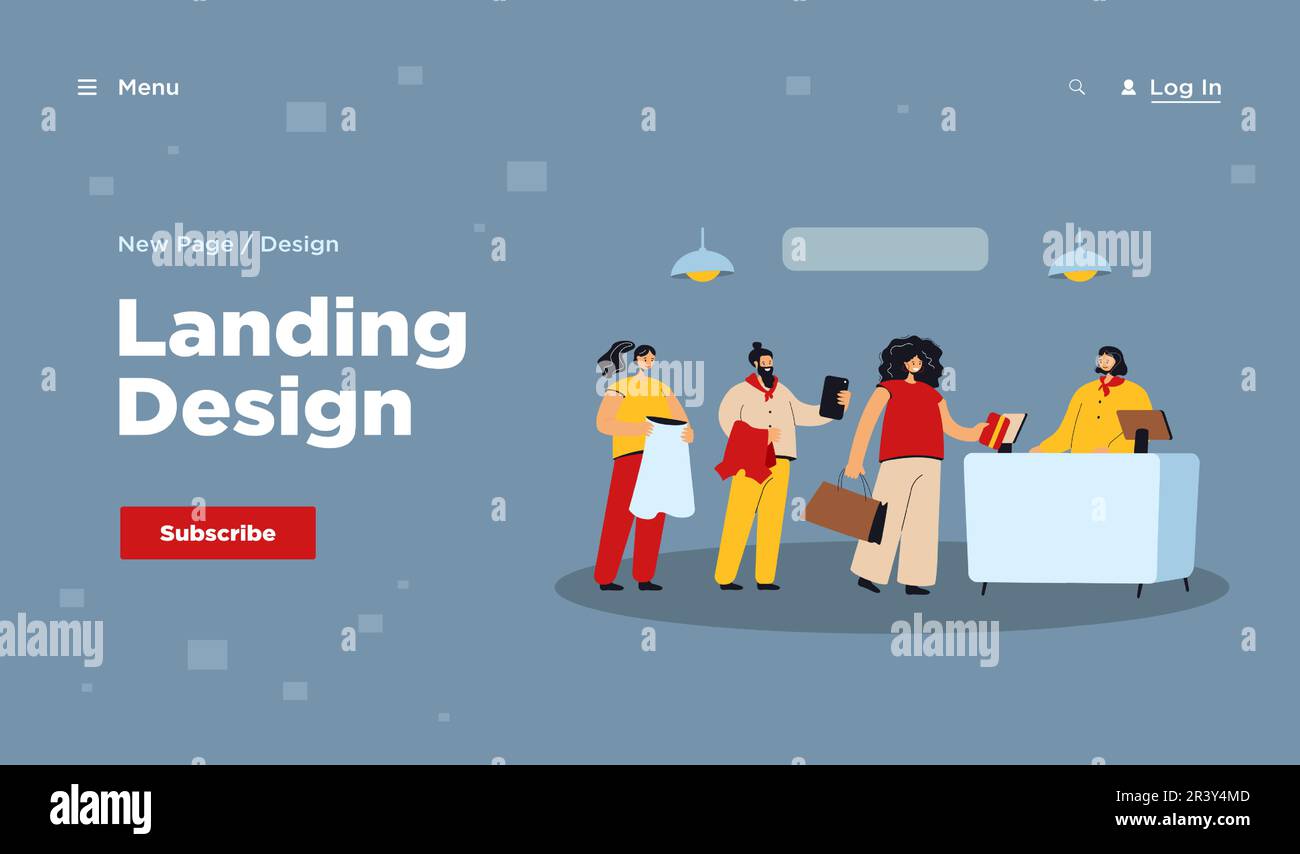 Cartoon people standing in queue flat vector illustration Stock Vector ...