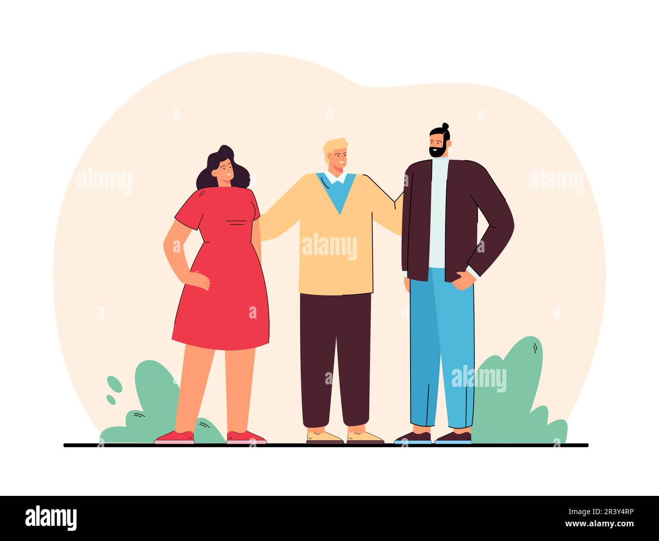 Friends or colleagues standing together Stock Vector Image & Art - Alamy