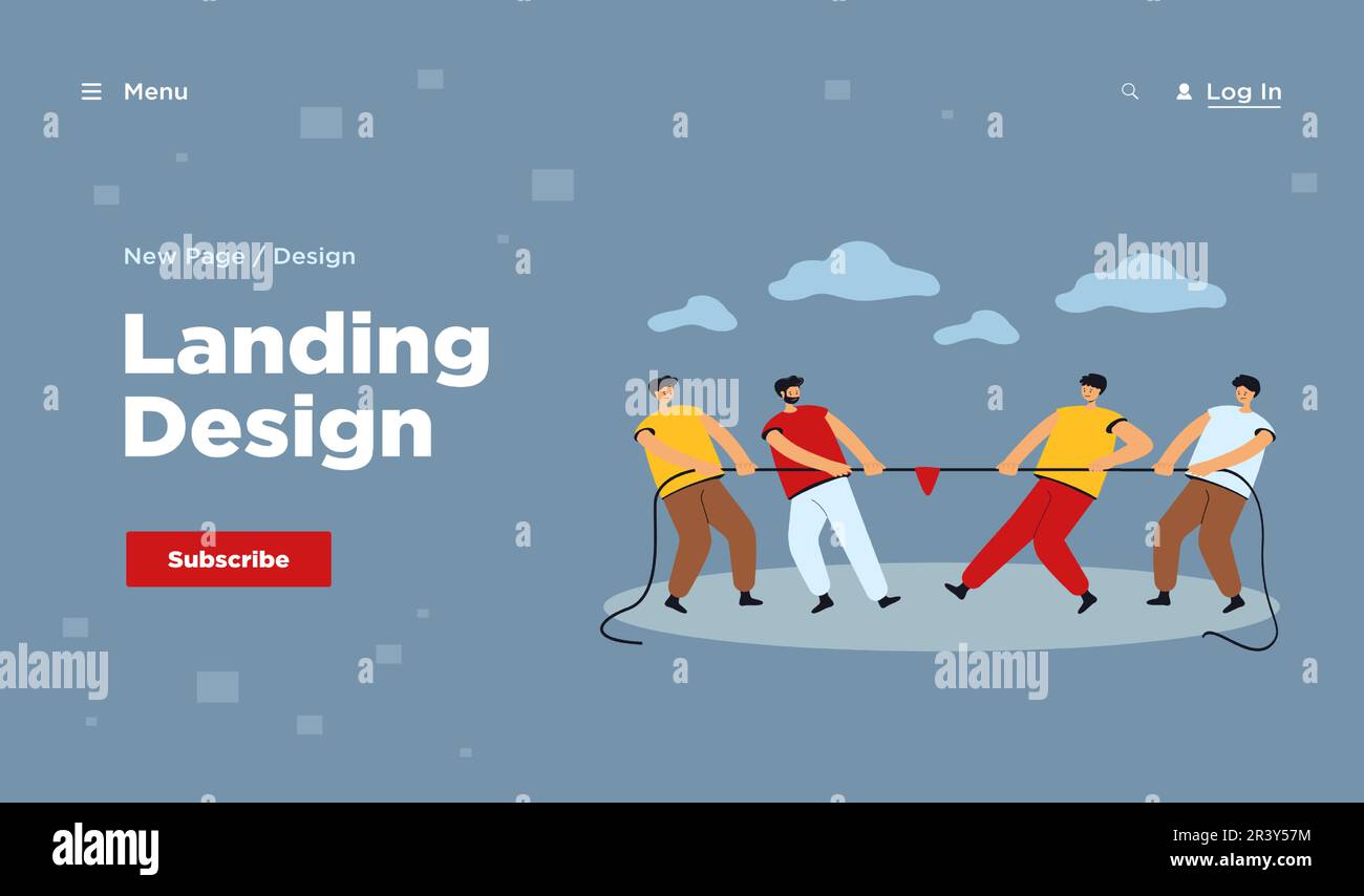 Two office teams of people pulling rope Stock Vector Image & Art - Alamy