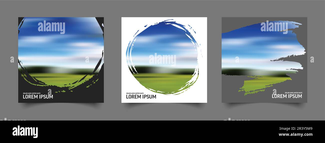 Collection of Abstract brush photo masks for social media pictures ...