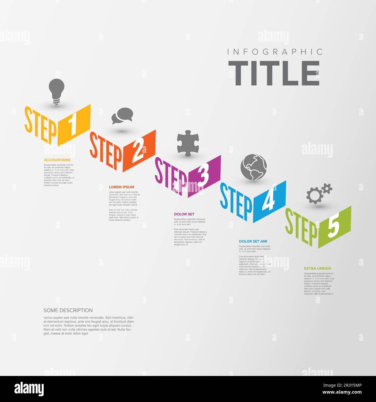 Vector Infographic steps diagram template for workflow, business schema ...