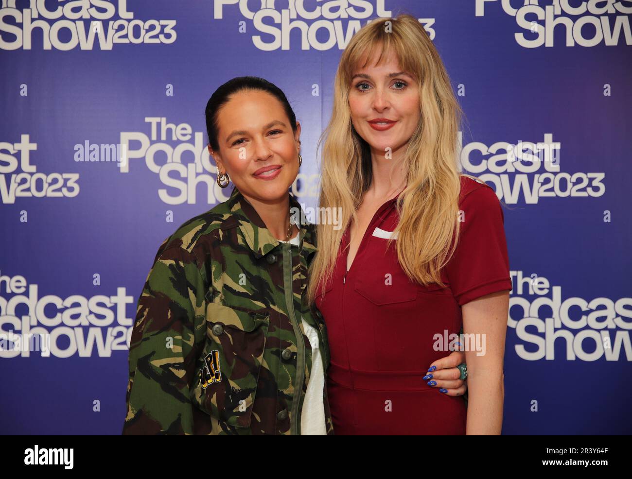 Chiara Hunter (left) and Diana Vickers arrives for the Podcast Show at ...