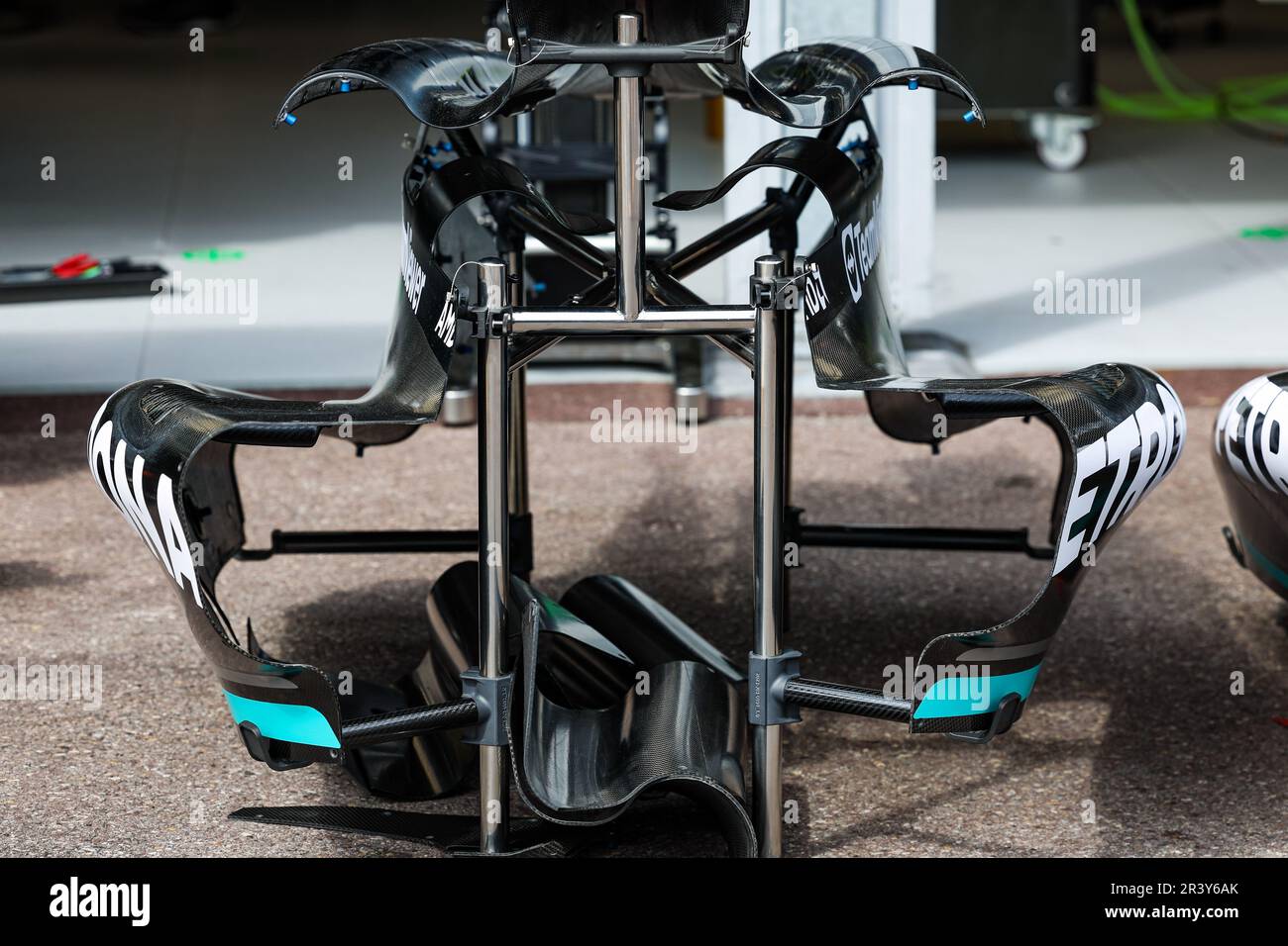 Monaco - 25/05/2023, Mercedes AMG F1 Team W14, mechanical detail of the new side pods in the ...