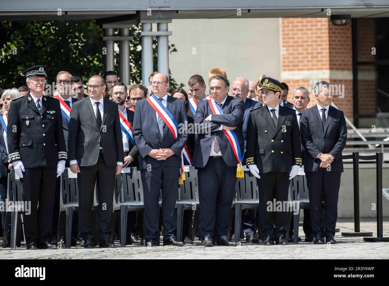 National Police Director general Frederic Veaux, Paris Police Prefect ...